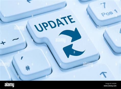 Computer Software Update Network Security Virus Symbol Blue Keyboard Stock Photo Alamy