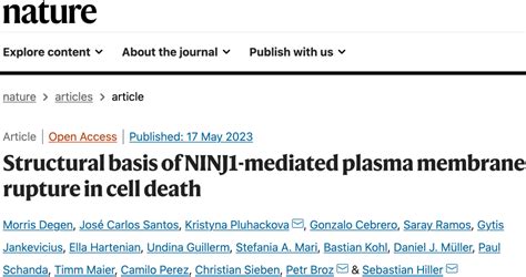 《自然》双重磅：改写教科书！科学家首次看清细胞程序性死亡过程，竟是细胞自主将细胞膜切块导致细胞裂解生物科技健康一线资讯