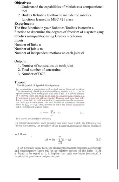 Solved Objectives 1 Understand The Capabilities Of Matlab