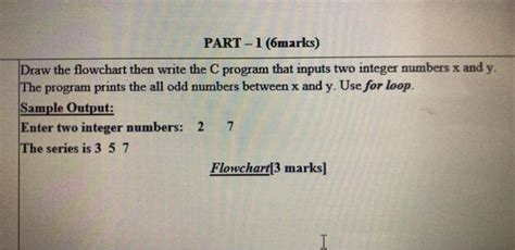 Solved Draw The Flowchart Then Write The C Program That