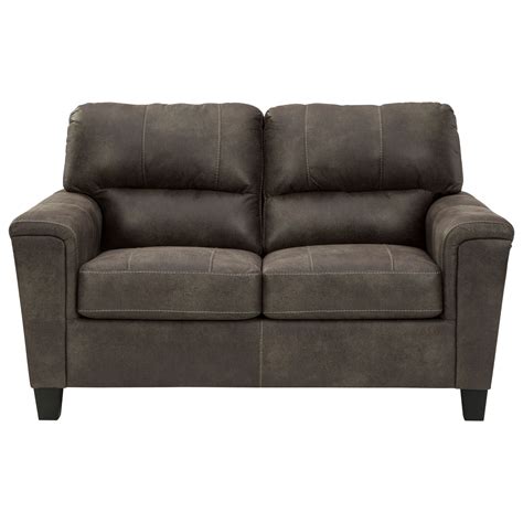 Signature Design By Ashley Navi Faux Leather Loveseat Royal Furniture