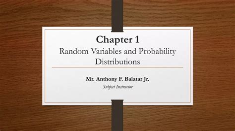 Chapter Random Variables And Probability Distributions Pptx