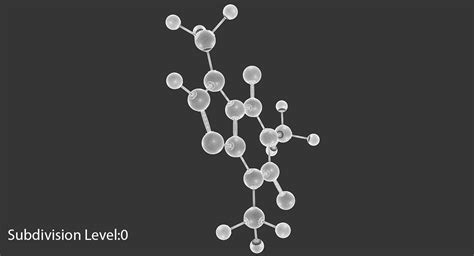 카페인 분자 3d 모델 29 Fbx Max Obj Free3d