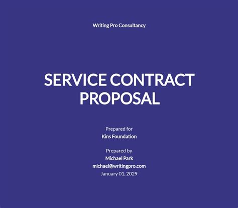 Service Contract Proposal Template