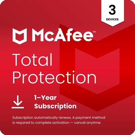 Mcafee Total Protection Antivirus And Internet Security Software For 3 Devices 1 Year
