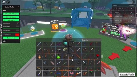 Lucky Block Battlegrounds Script Gui L Give All Gears Galaxy Block