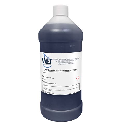 Hardness Indicator Solution Hardness 6 Quart Wc Wet International Inc