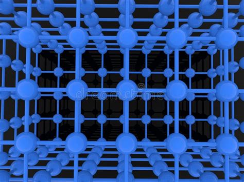 Atom Grid Vector Icon Abstract Technology Connection Structure Science