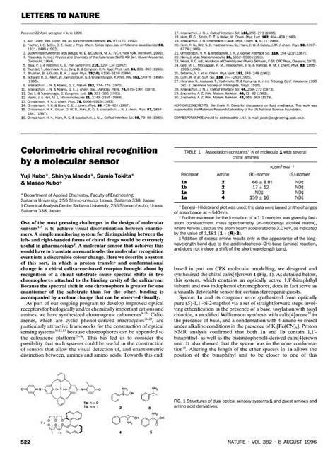 pdf colorimetric chiral recognition by a molecular sensor dokumen tips
