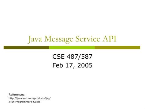 PPT Java Message Service API PowerPoint Presentation Free Download ID
