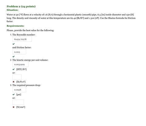 solved problem 2 24 points situation water at 50[∘f]