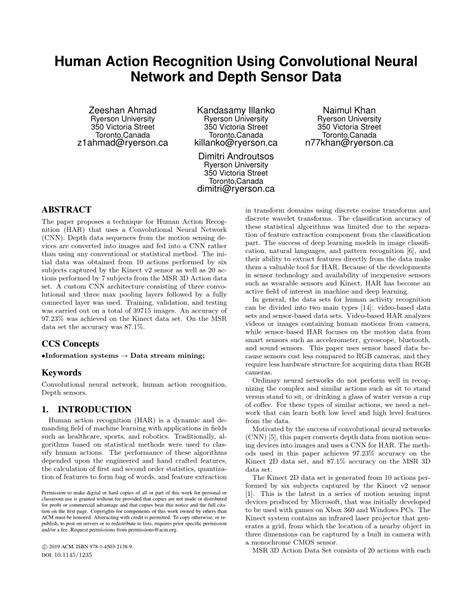 Pdf Human Action Recognition Using Convolutional Neural Network And