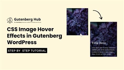 Css Image Hover Effects In Gutenberg Wordpress Wordpress Design Tips