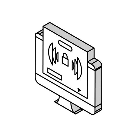 Computer Password Hacking Isometric Icon Vector Illustration 39307011