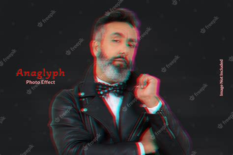 Premium Psd Anaglyph 3d Photo Effect Template