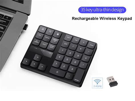 35 Keys 2 4ghz Wireless Rechargeable Battery Numeric Keypad Keyboard B Modcom