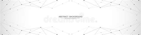 Website Header Or Banner Design With Abstract Polygonal Background And Connecting Dots And Lines