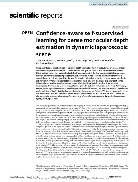 Pdf Confidence Aware Self Supervised Learning For Dense Monocular