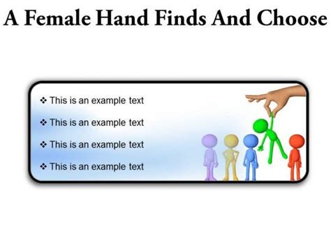 A Female Hand Finds And Choose Metaphor Powerpoint Presentation Slides R