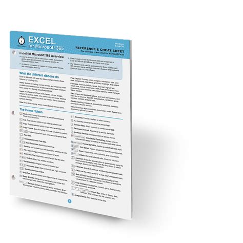 Buy Excel For Microsoft 365 Reference And Cheat Sheet The Unofficial Cheat Sheet For Microsoft