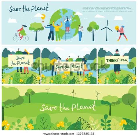 벡터 그림 Eco의 친환경 에너지 개념 스톡 벡터로열티 프리 1397385131 Shutterstock Vector