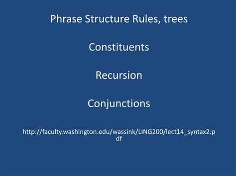Phrase Structure Rules Ppsx Programming Languages Computing