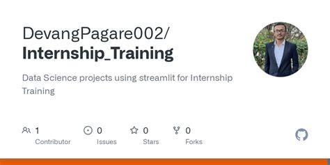 Github Devangpagare002internshiptraining Data Science Projects Using Streamlit For
