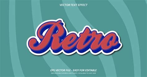 Premium Vector Retro Editable Text Effect
