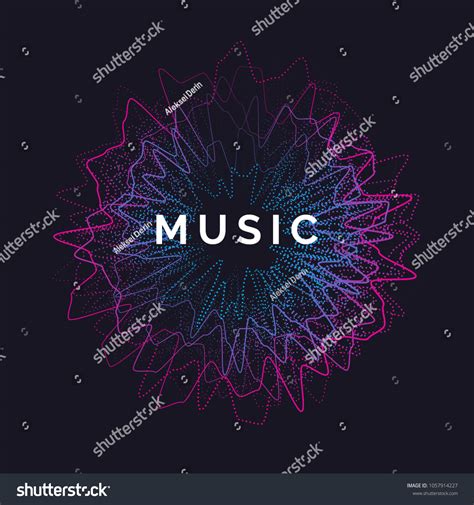 Music Poster Vector Abstract Background Dynamic Stock Vector Royalty Free 1057914227