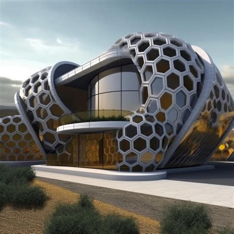 Premium Ai Image A Close Up Of A Building With A Large Circular Structure Generative Ai