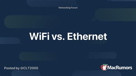 Wifi Vs Ethernet Macrumors Forums