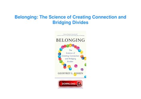 ppt ⭐ pdf read online ⭐ belonging the science of creating connection