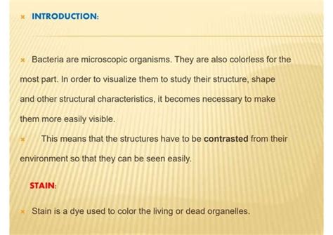 Staining Techniques And Types Procedure Pptx Chemistry Science