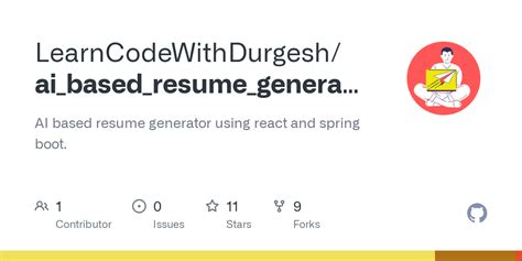 Github Learncodewithdurgesh Ai Based Resume Generator Ai Based
