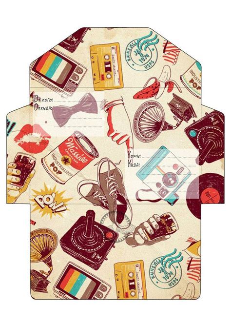 Шаблоны для распечатки конверты и бумага Vk Envelope Template Printable Mail Art Envelopes