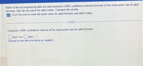 Solved Refer To The Accompanying Data Set And Construct A