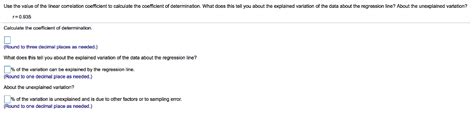 Solved Use The Value Of The Linear Correlation Coefficient Chegg