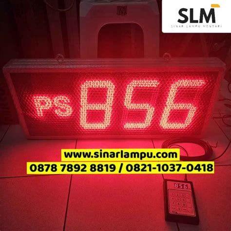 Lampu Display Gereja Ps 3 Digit 8 Inch Cahaya Merah Sinar Lampu Mentari