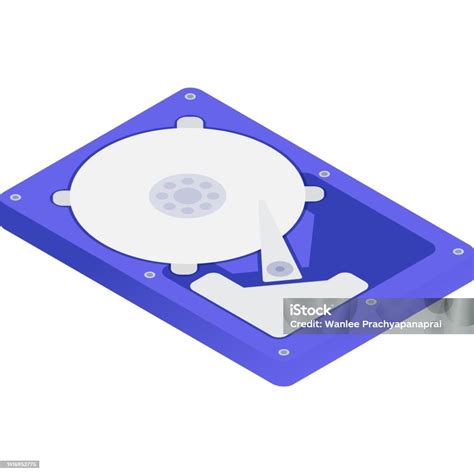 Hard Disk Drive Isometric Vector 3d Icon Isolated Stock Illustration Download Image Now
