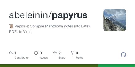 Papyrus Compile Markdown Notes Into Latex Pdfs In Vim Rvim