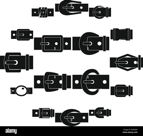 Silver Buckles Stock Vector Images Alamy