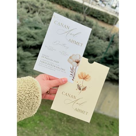 Dikdörtgen Model 6794 Çakıl Davetiye Davetiye Dünyası