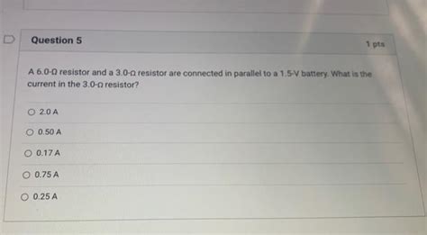 Solved D Question A Resistor And A Resistor Chegg Com