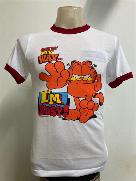 เสื้อยืด แขนจั้ม ลายการ์ตูนกาฟิว สไตสส์วินเทจ Vintage Style Clothes Thaipick