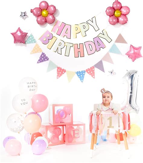 Decoraciones De Primer Cumpleaños Para Niña Suministros De