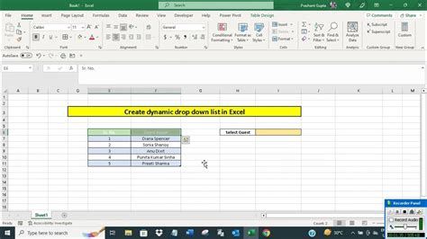 Create Dynamic Drop Down List In Excel Youtube