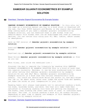 Econometrics By Example Solutions Pdf Fill Online Printable