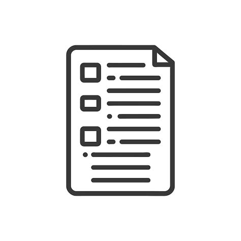 Premium Vector Minimalist Document Line Art Icon Logo Symbol