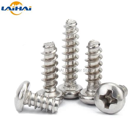 304 스테인레스 스틸 크로스 리세스 필립스 팬 라운드 헤드 플랫 엔드 셀프 태핑 나사 1050x M12 M14