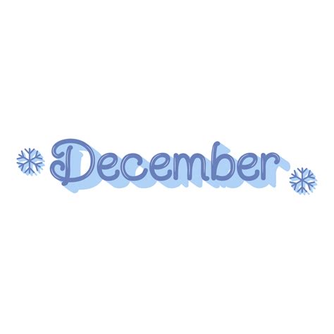 December Text Vector Hd Png Images December Text Month Cute December Text Cute Png Image For